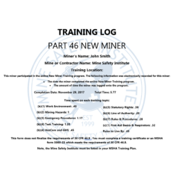 MSHA Part 46 New Miner Training & Certification | Mine Safety Institute